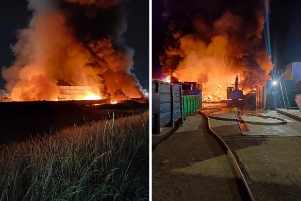 Huge fire tears through Erith warehouse as 150 firefighters battle ...