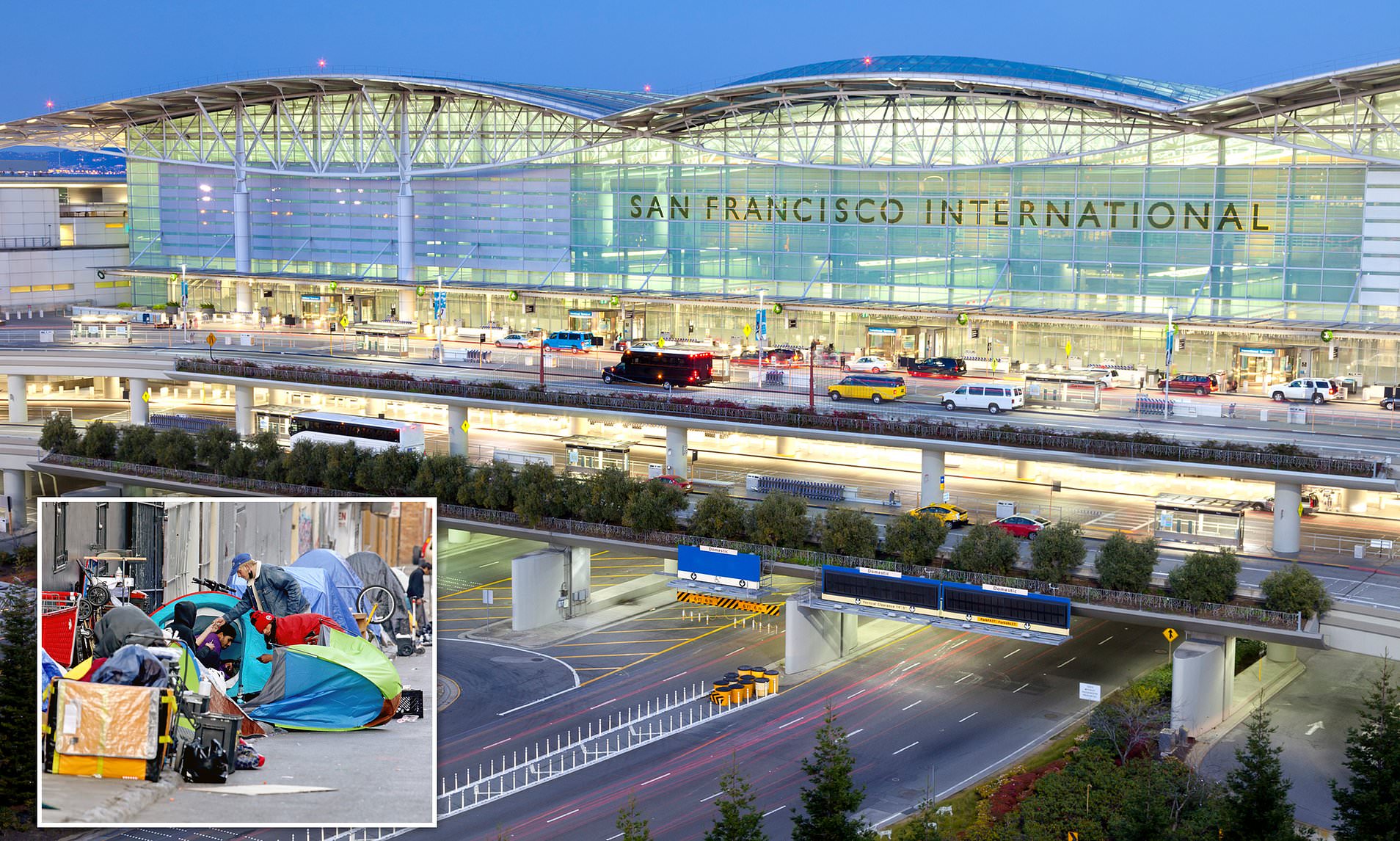 Ultra-woke city's airport overrun with homeless drug addicts leaving ...