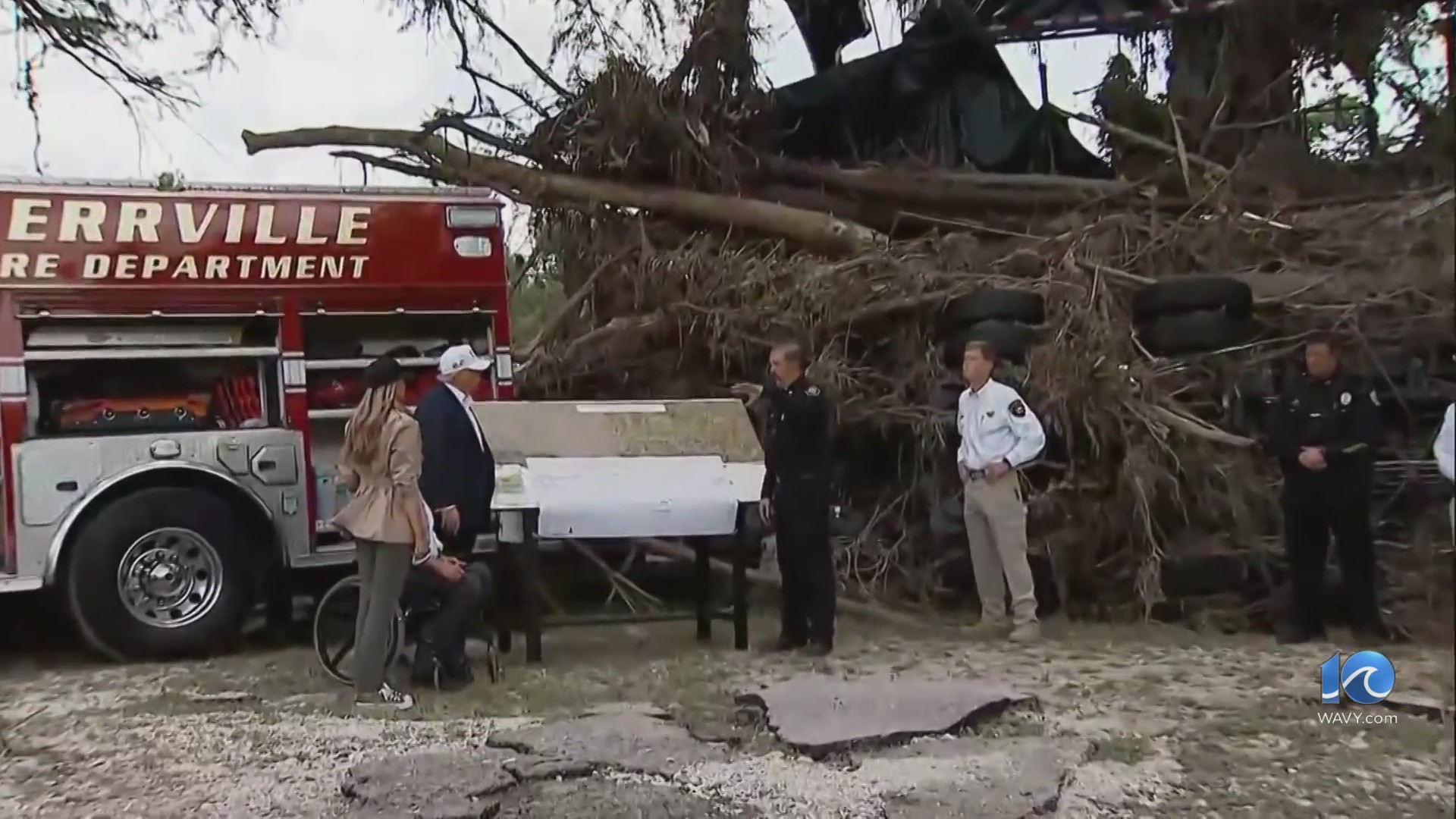 President Trump visits Texas after deadly floods