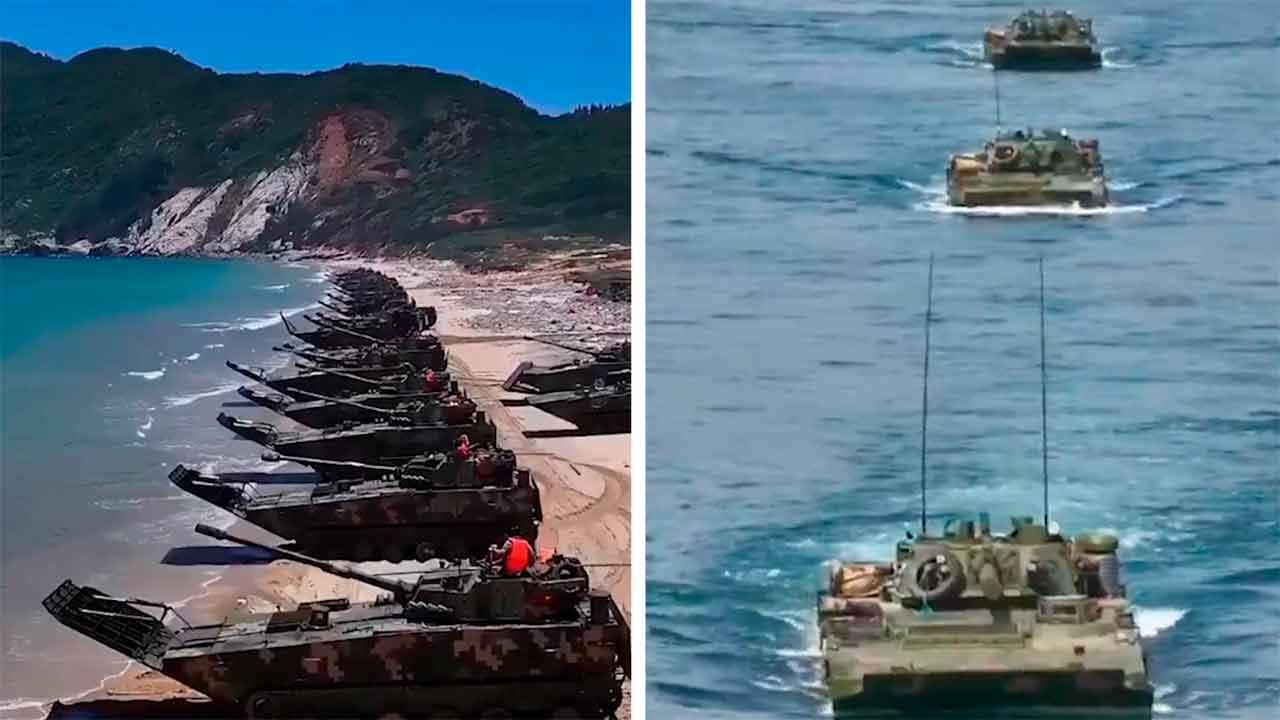 Video: ZLT-05 Tanks Take Part in Assault Simulation on Chinese Coast