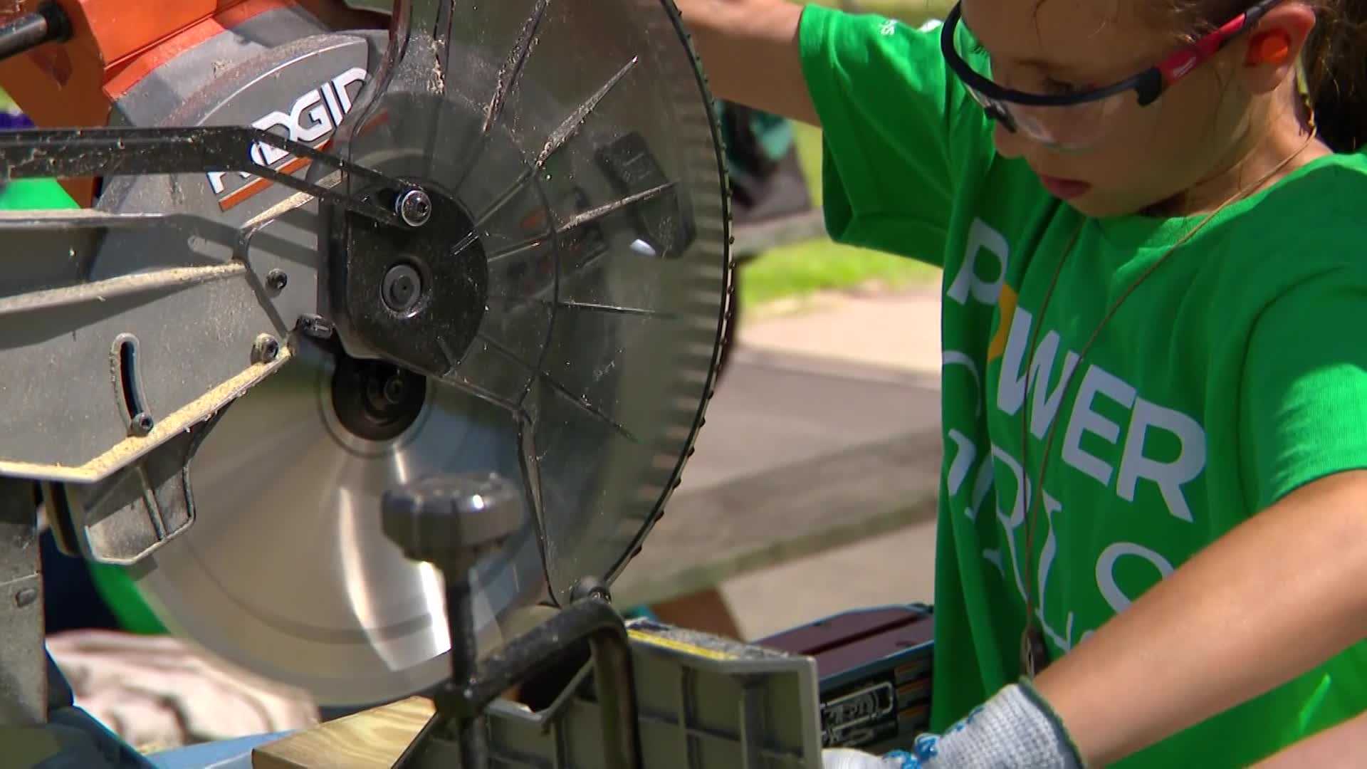Girl Scouts build confidence with power tools