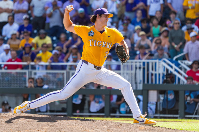 LSU baseball releiver Chase Shores selected by Los Angeles Angels in ...