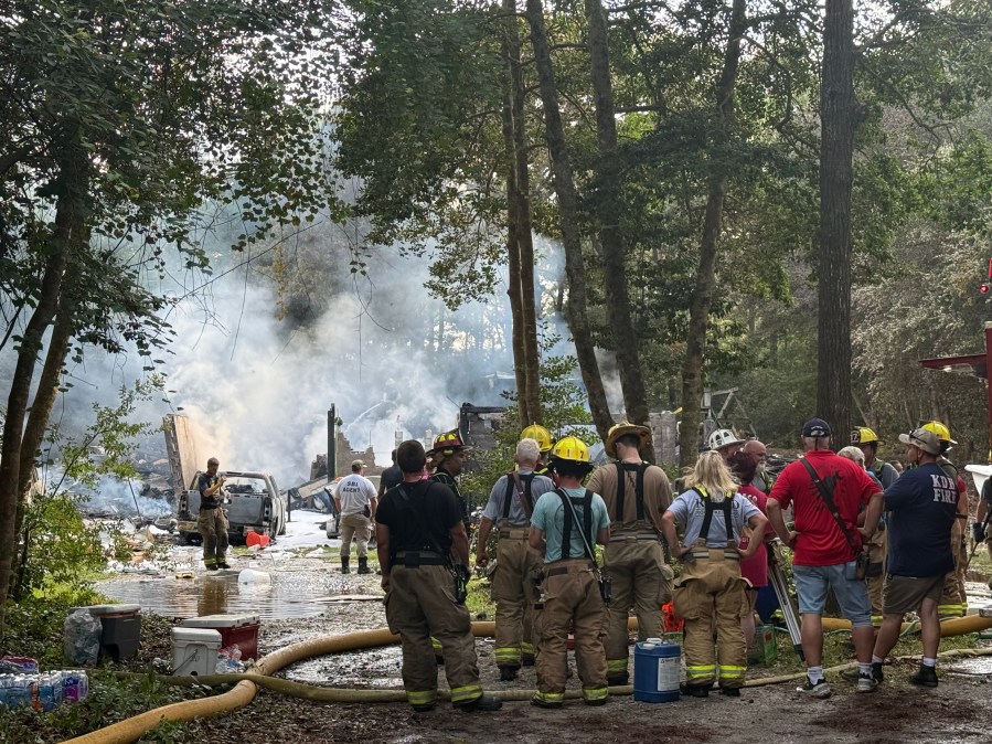 Fire from propane tank explosion destroys North Carolina home