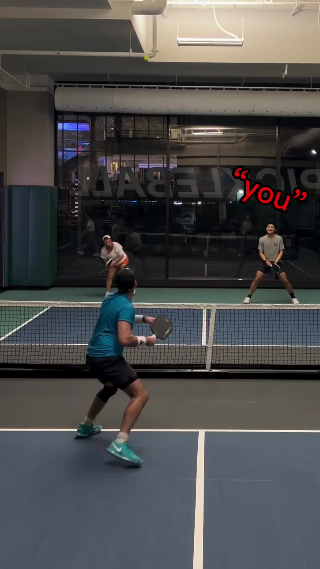 Opponent keeps hitting overhead shots to the same person!