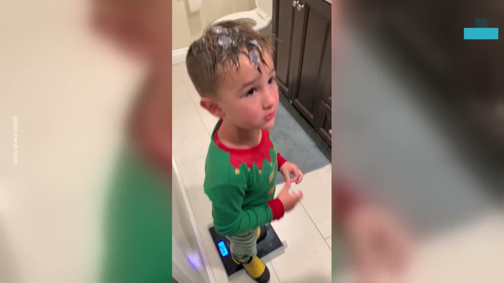 Classic Sibling Betrayal as Boy Denies Using Dad’s Hair Gel