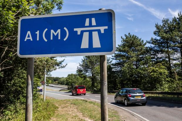 Two in hospital after 'eight-vehicle pile-up' brings A1(M) to standstill