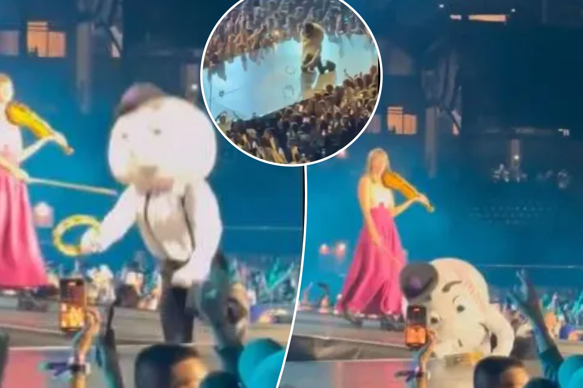 Mr. Met falls off stage during Lumineers concert at Citi Field in ...