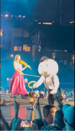 Mr. Met falls off stage during Lumineers concert at Citi Field in ...