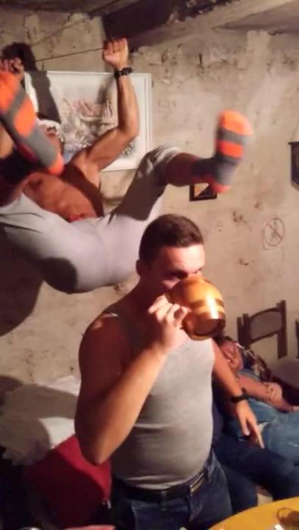 Guy Fails to Fart on Friend's Head