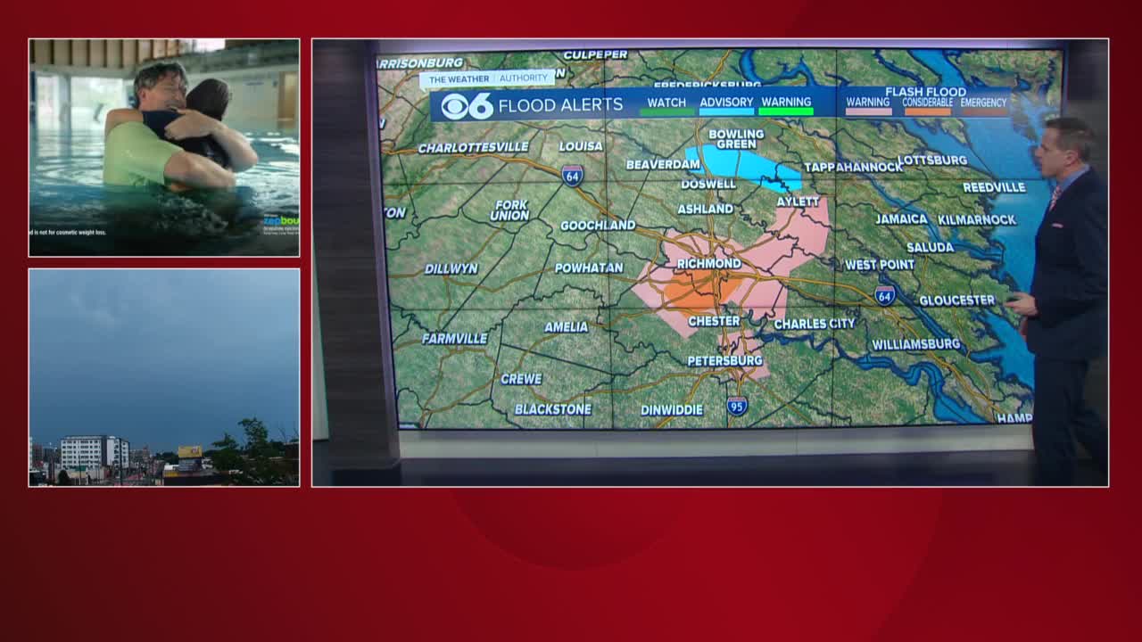 Flash flooding across parts of central VA