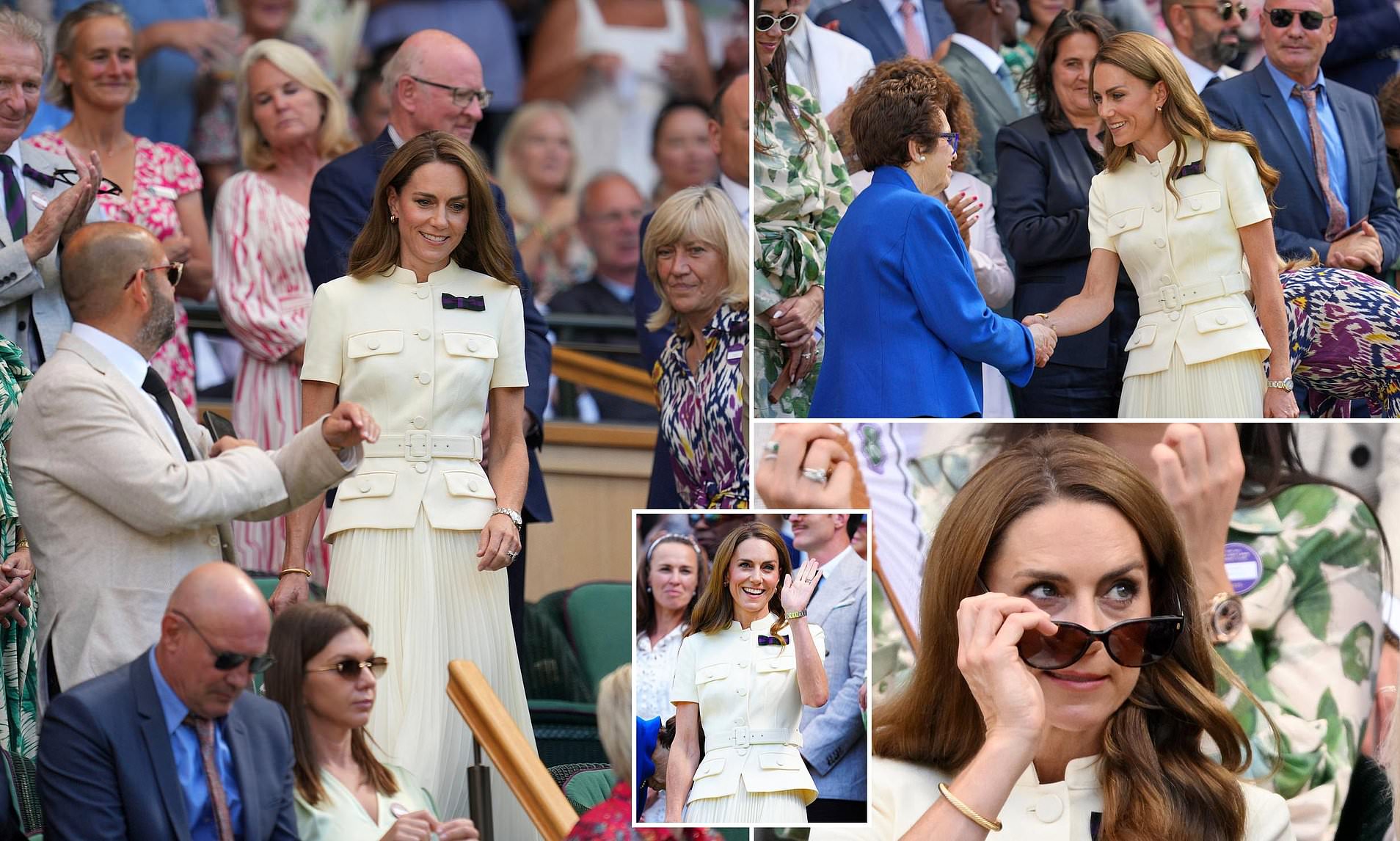 Moment Kate is overwhelmed by huge chorus of cheers and clapping at ...