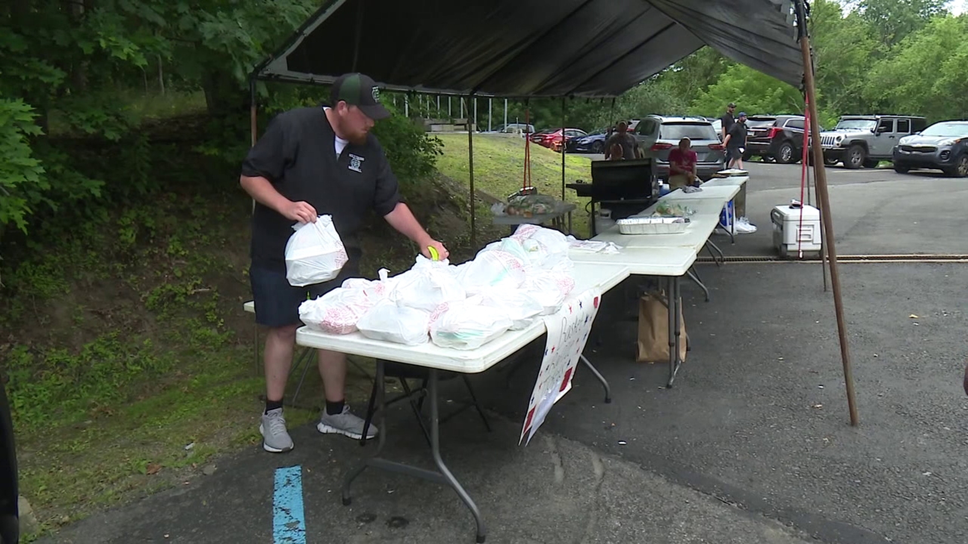 Cooking up some BBQ for baseball team in Lackawanna County
