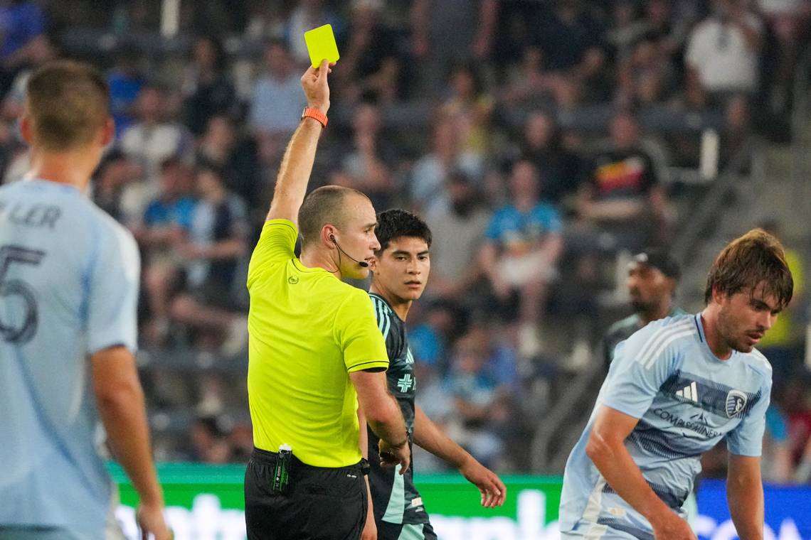 Seattle player sent off for throwing ball at Sporting KC fan. How the ...