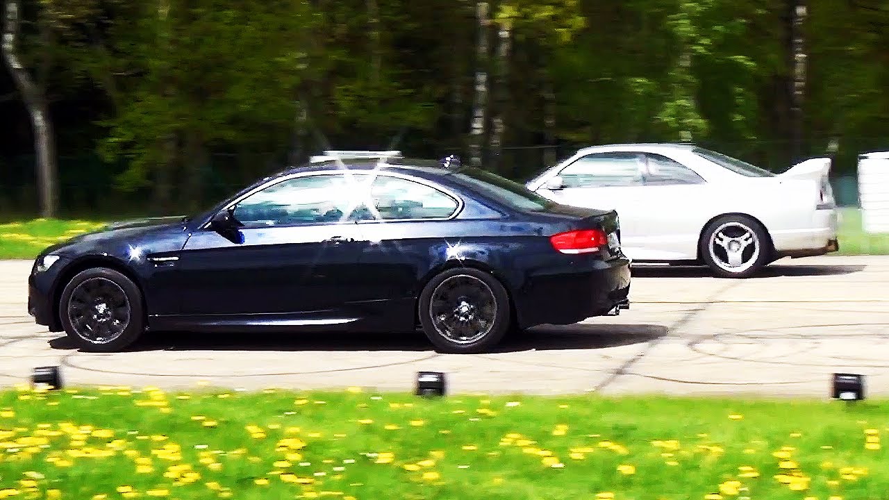 BMW M3 E92 tegen Nissan Skyline GT-R R33 – Viertelmeile Drag Race Showdown!