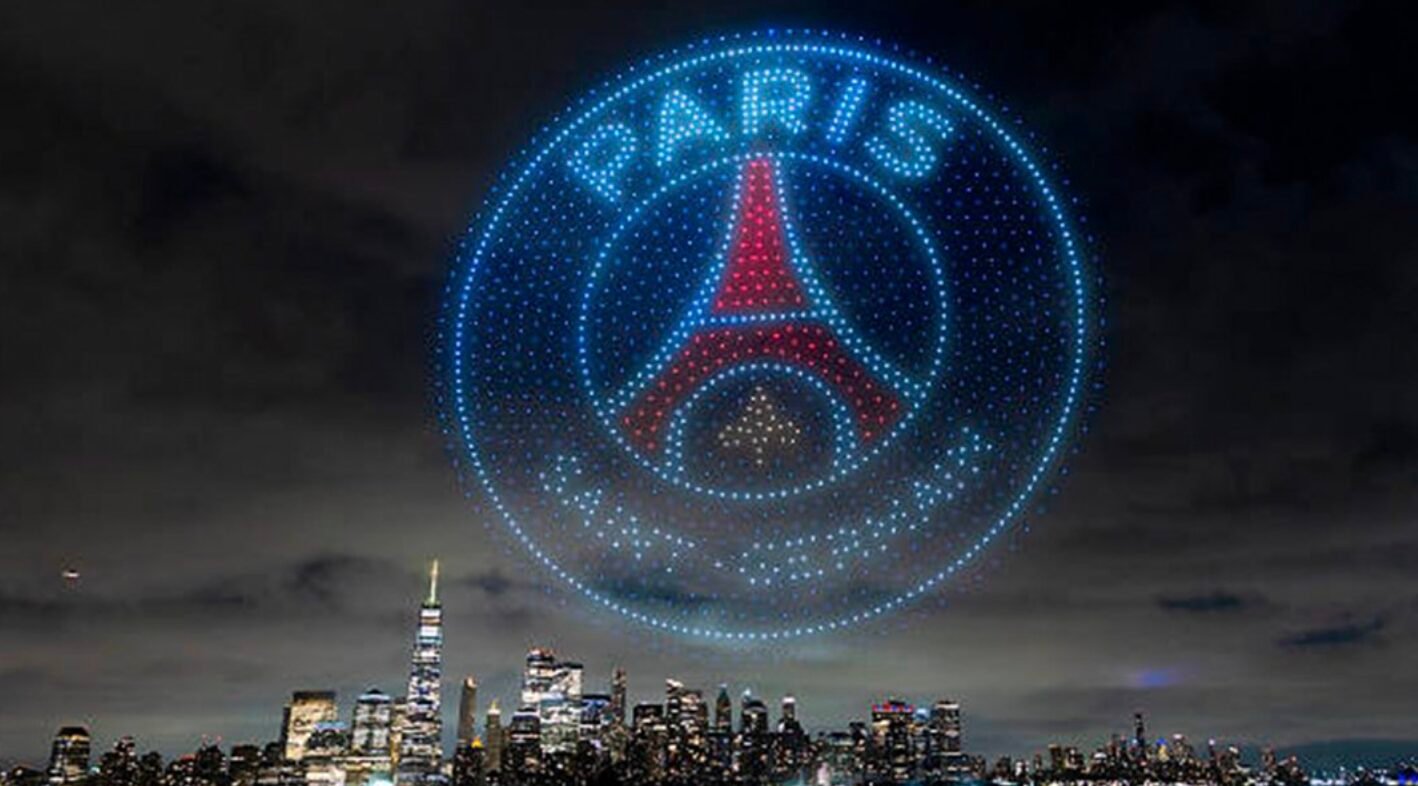 PSG logo lights up New York sky with drone show