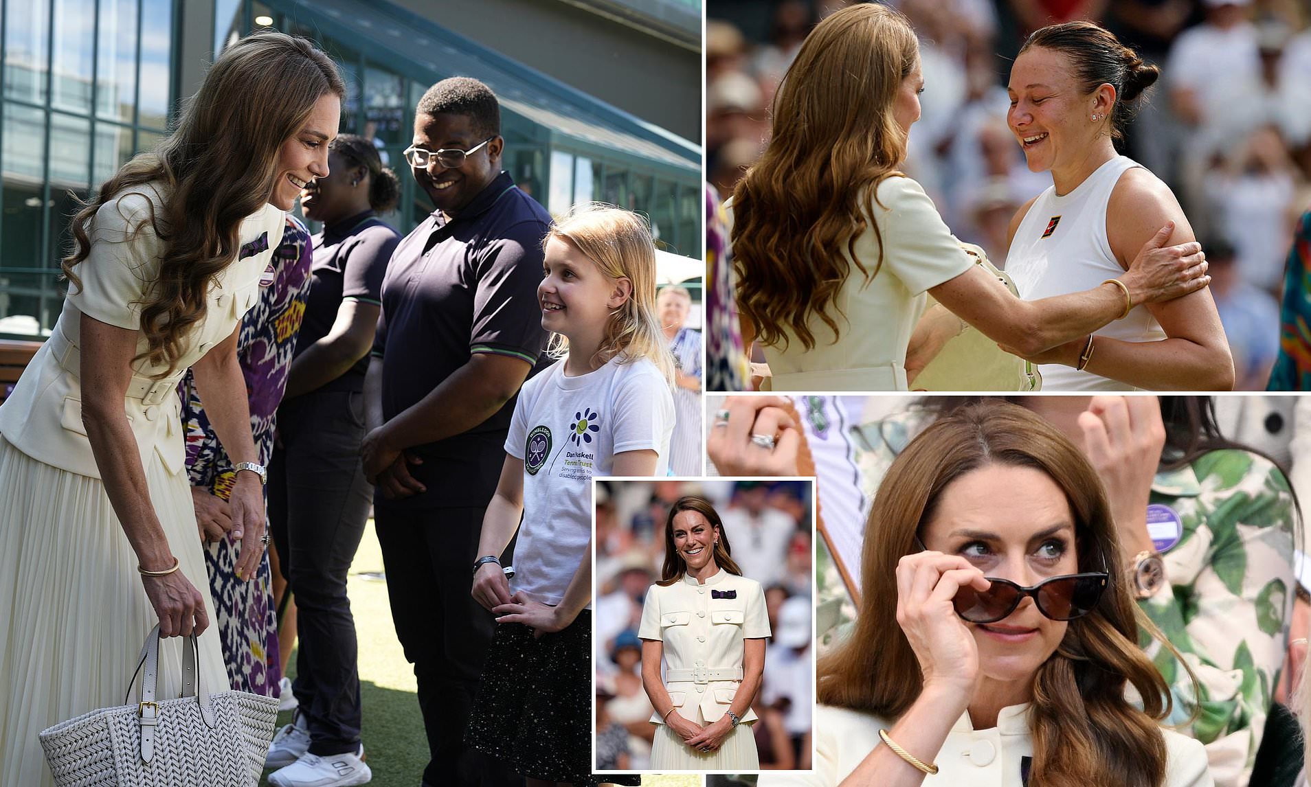 Moment Kate is told not to be 'nervous' before Wimbledon final by girl ...