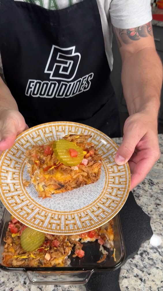 Cheeseburger Hashbrown Casserole Dish 🍔