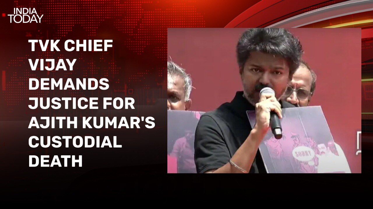 Vijay joins protest over custodial death of Ajith Kumar, slams DMK ...