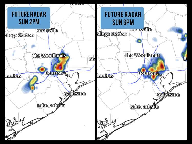 Another round of storms aim for Houston Sunday. Here's when rain ...
