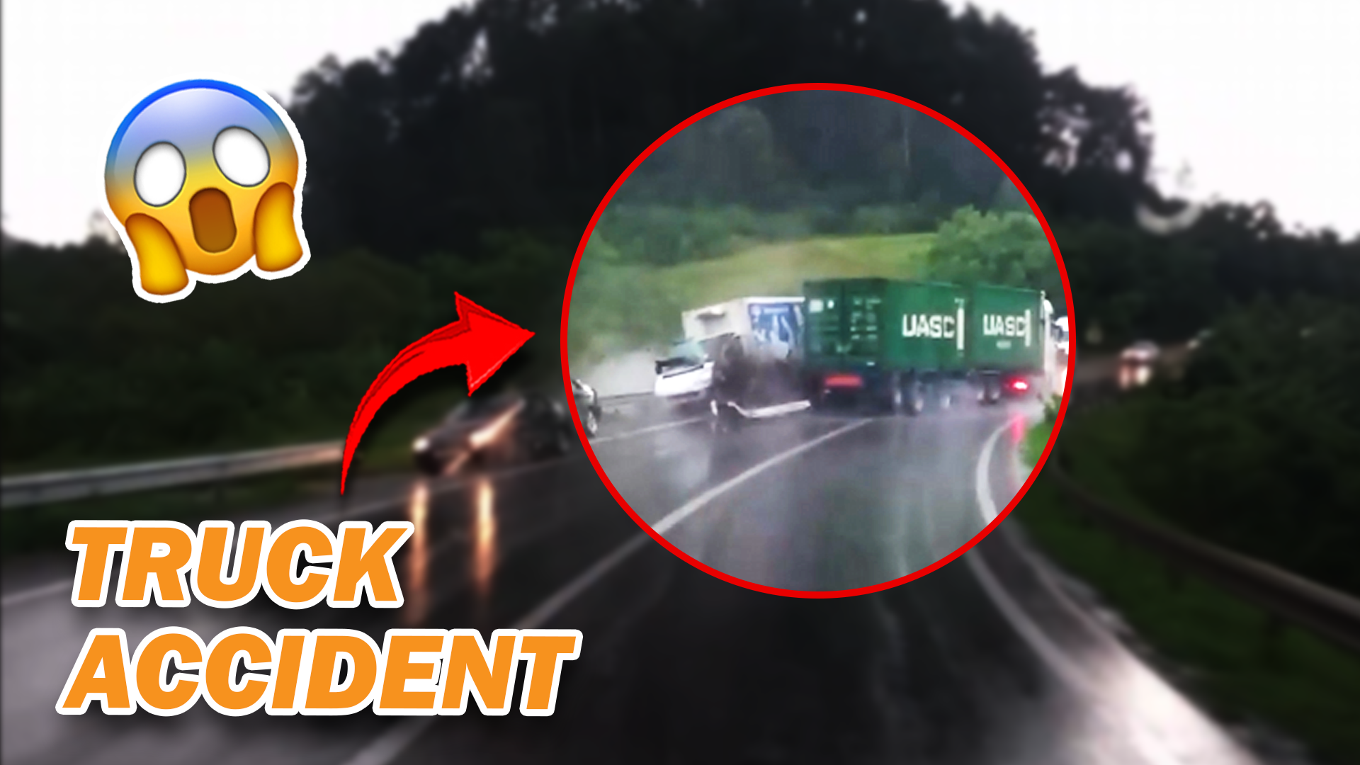 Scary Truck Crash Caught on Camera – Massive Impact! 🚛💥⚠️