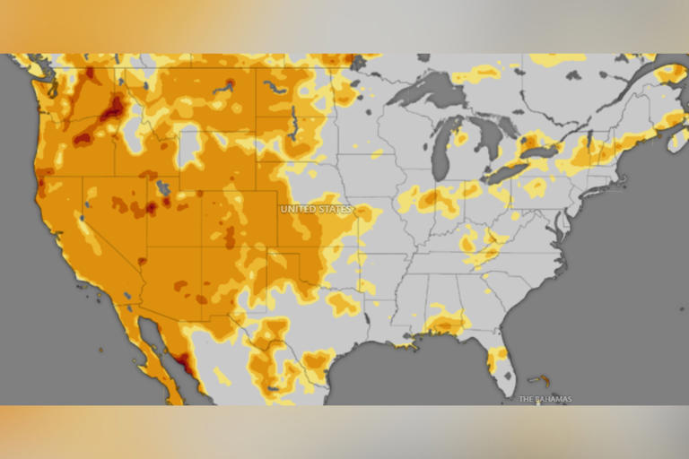 Map reveals states experiencing drought conditions