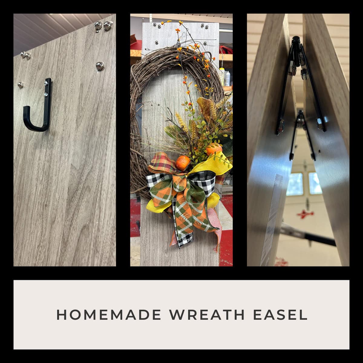 Homemade Wreath Easel: Not Fancy, But Super Useful