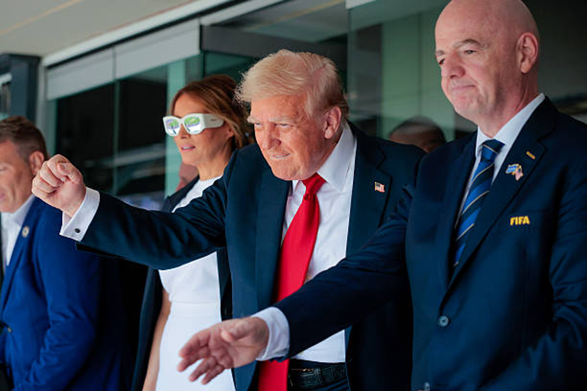 Trump and Melania all smiles at FIFA Club World Cup final in NJ one ...