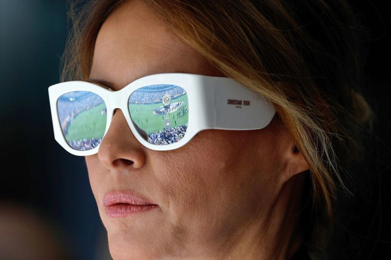 Melania Trump hides behind bizarre sunglasses as she accompanies Donald to FIFA Club World Cup Final