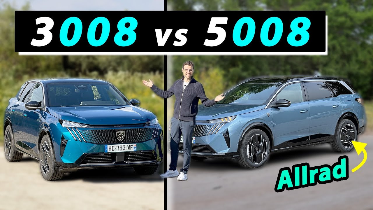 Peugeot 3008 trifft 5008 – Starker Vergleich mit dem neuen elektrischen ...