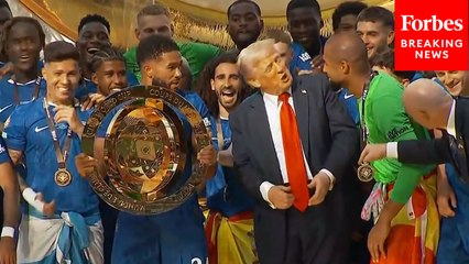 BREAKING: Trump Presents CWC Trophy To Champions Chelsea, Stays On ...