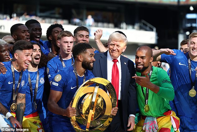 Cole Palmer left bemused as Donald Trump bizarrely gatecrashes Chelsea ...
