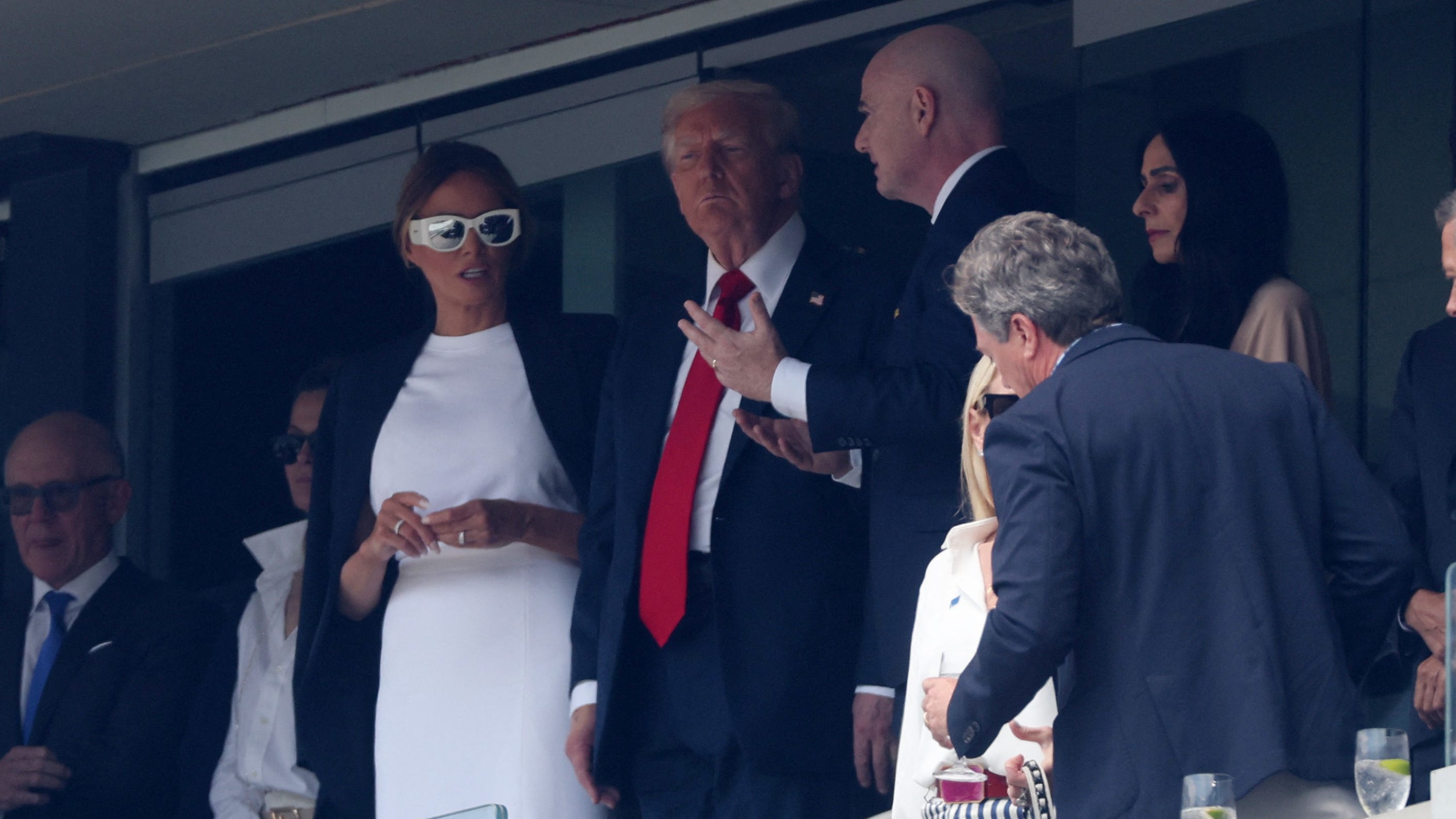 Chelsea captain Reece James reacts to Donald Trump presenting Club ...