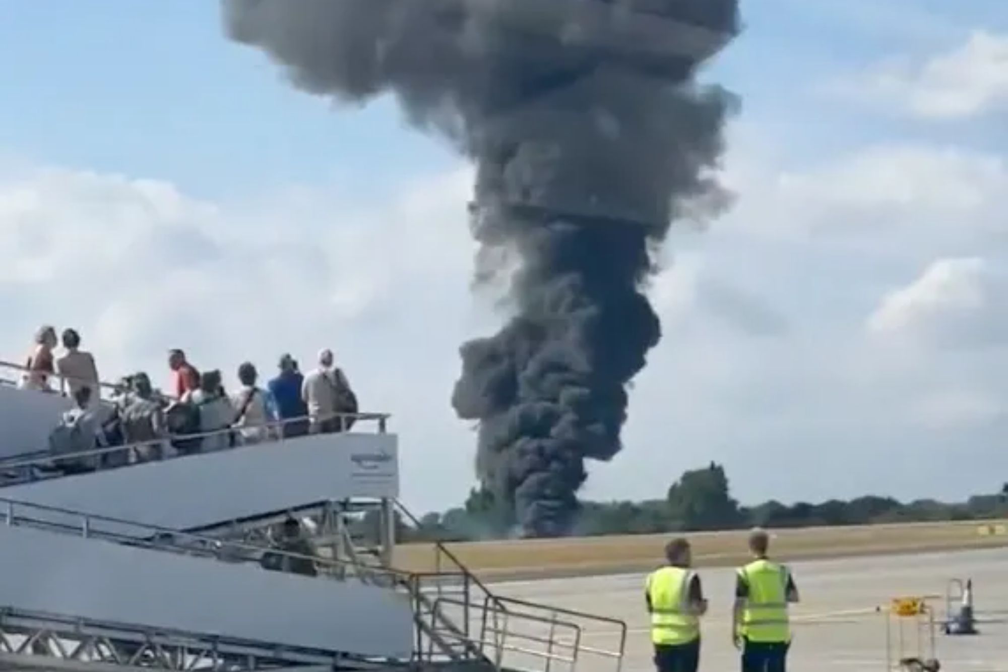 Plane Crashes Explodes Into Massive Fireball On Runway Outside London