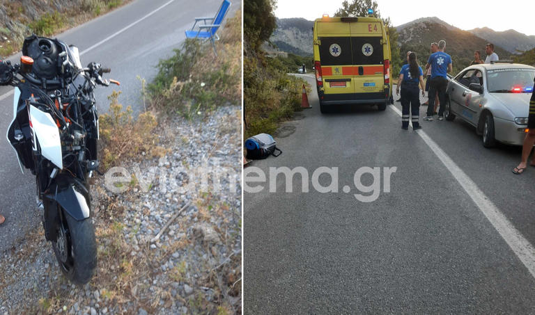 Εύβοια: Σοβαρό τροχαίο στην Αγιά Σοφία (ΦΩΤΟ)