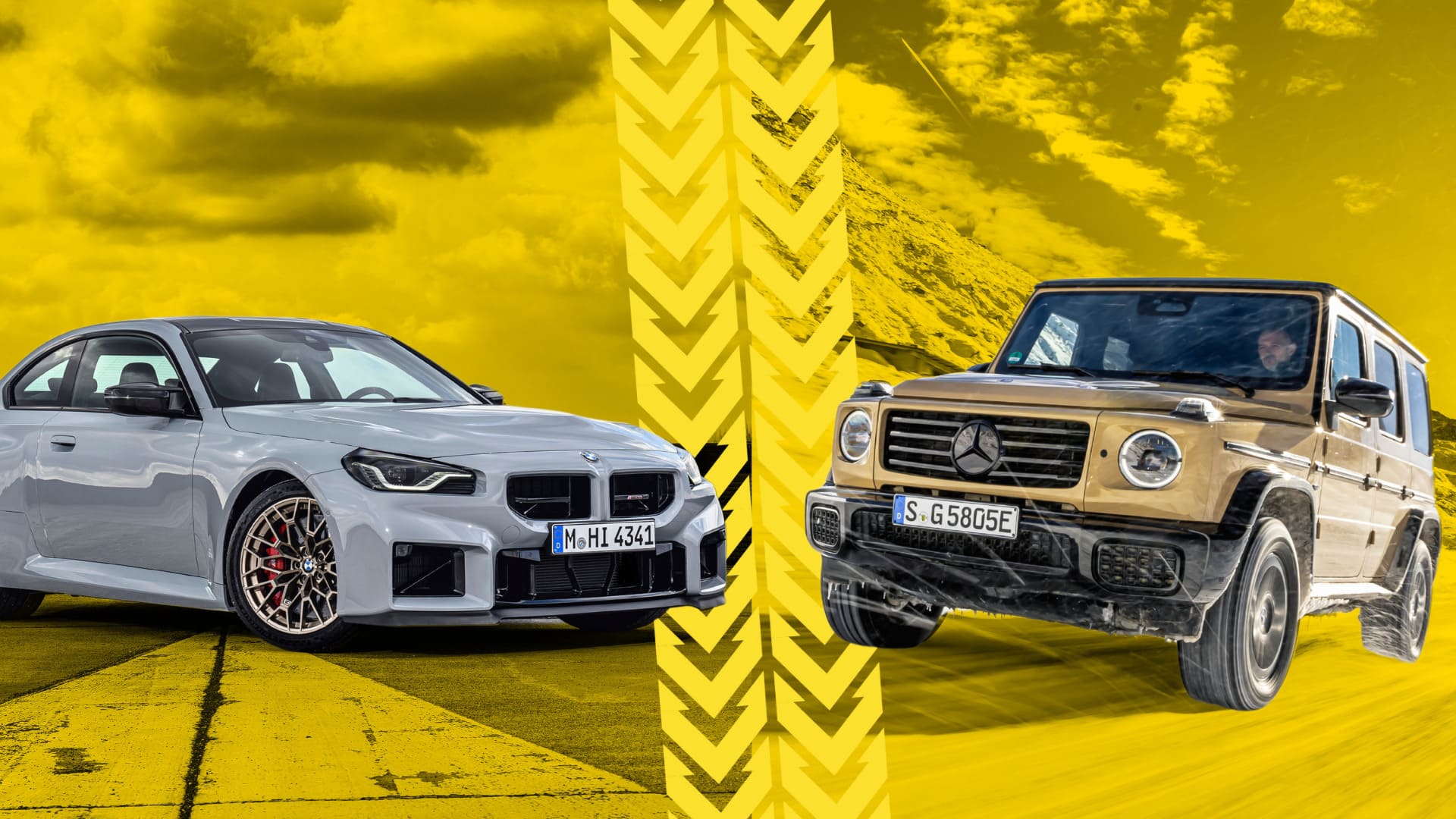 BMW M2 CS vs Mercedes G580 EQ, performance meets power