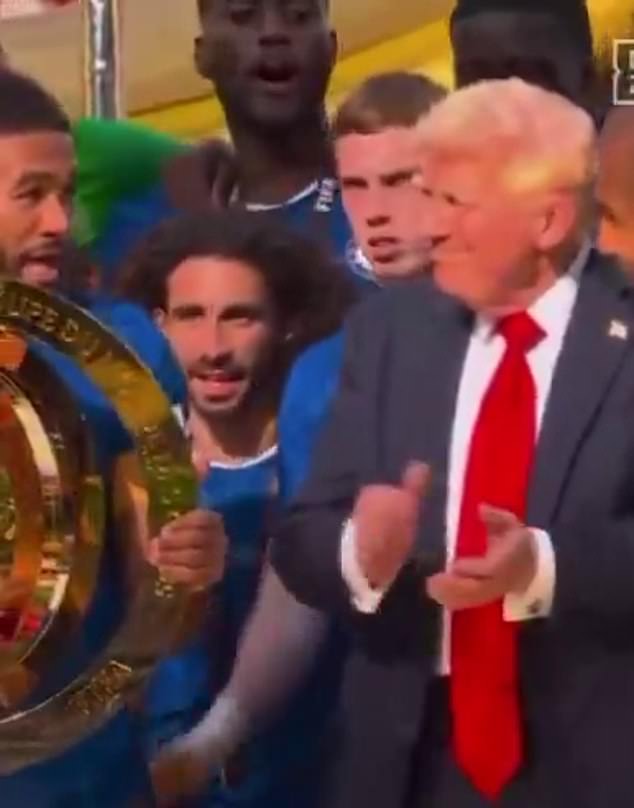 Cole Palmer left bemused as Donald Trump bizarrely gatecrashes Chelsea ...
