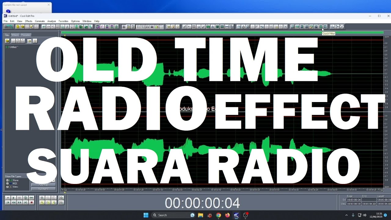 Cara Menggunakan Effect Radio - Old Time Radio Effect Di Cool Edit Pro