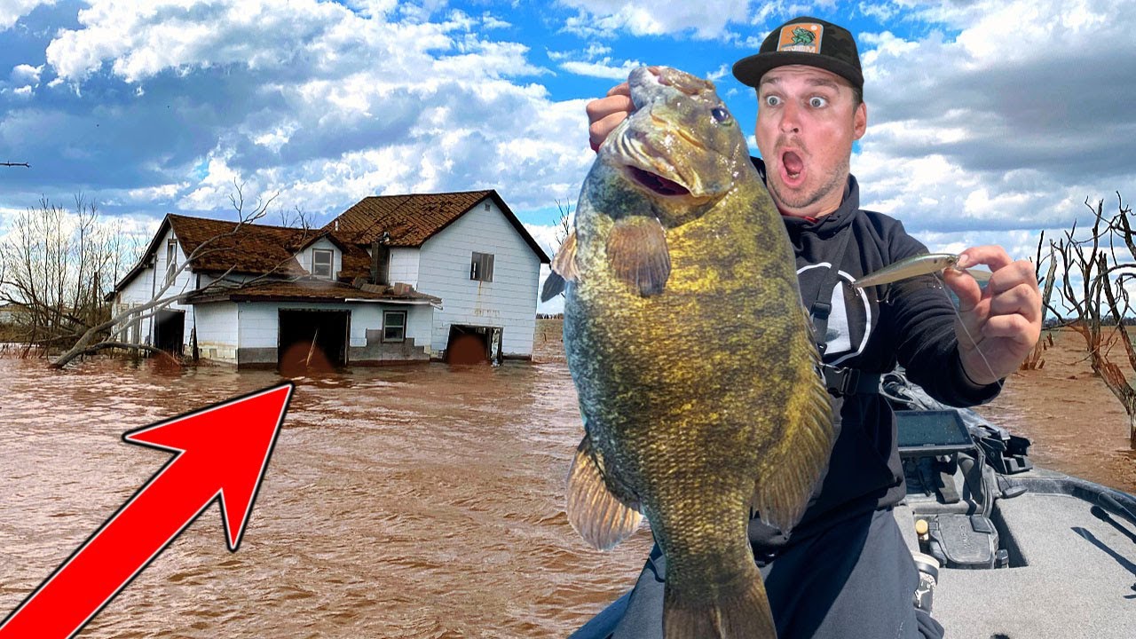 Bass of a lifetime caught from flooded farm ponds