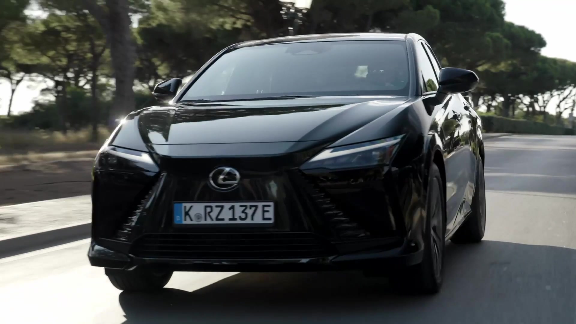 2025 Lexus RZ 500e in Graphite-Black Driving Video