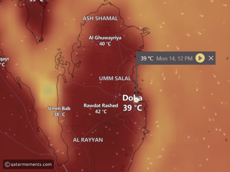 Sunny with High of 40°C: Doha, Qatar Weather, July 14, 2025