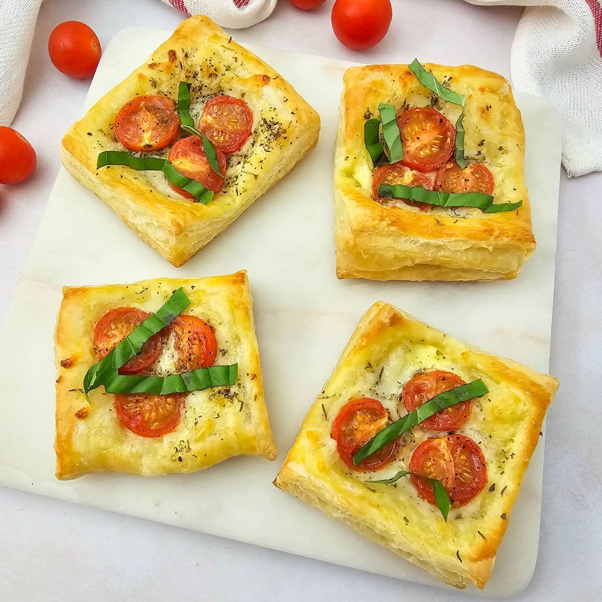 These tomato tartlets look fancy but are super easy to make