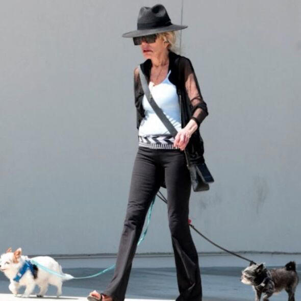 Dyan Cannon looks unrecognizable as she makes rare appearance with dogs