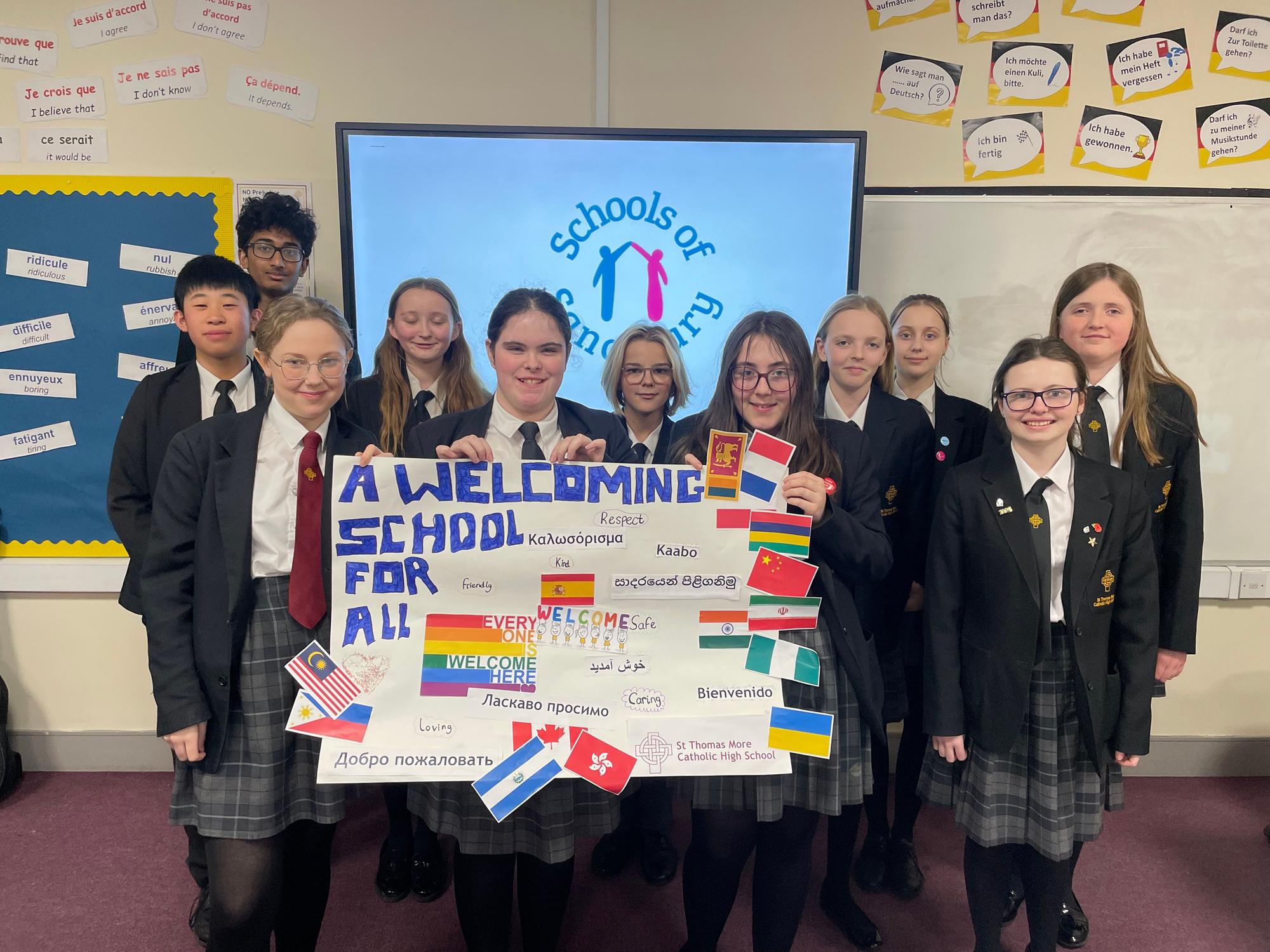 North Shields students help welcome refugees