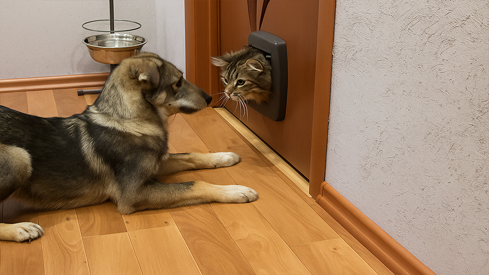 Hond Blokkeert Kattenluik 😂 | Hond vs Kat in Geheime Confrontatie ...