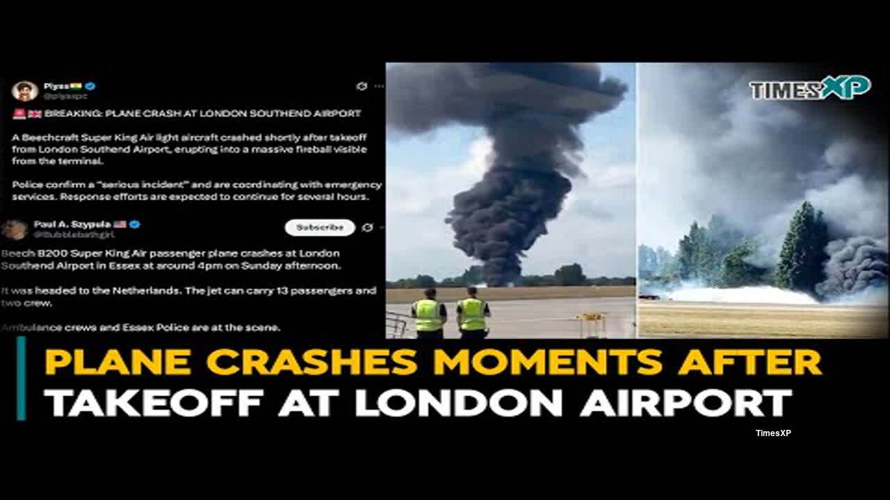 London Plane Crash: Plane crashes moments after takeoff at London ...