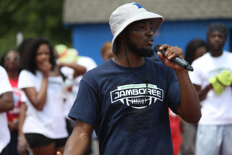 'We're here to build a better place': NFL star Devon Witherspoon hosts ...