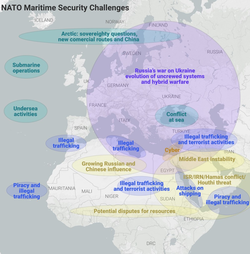 Map reveals NATO’s maritime security challenges – from Russia to terrorism