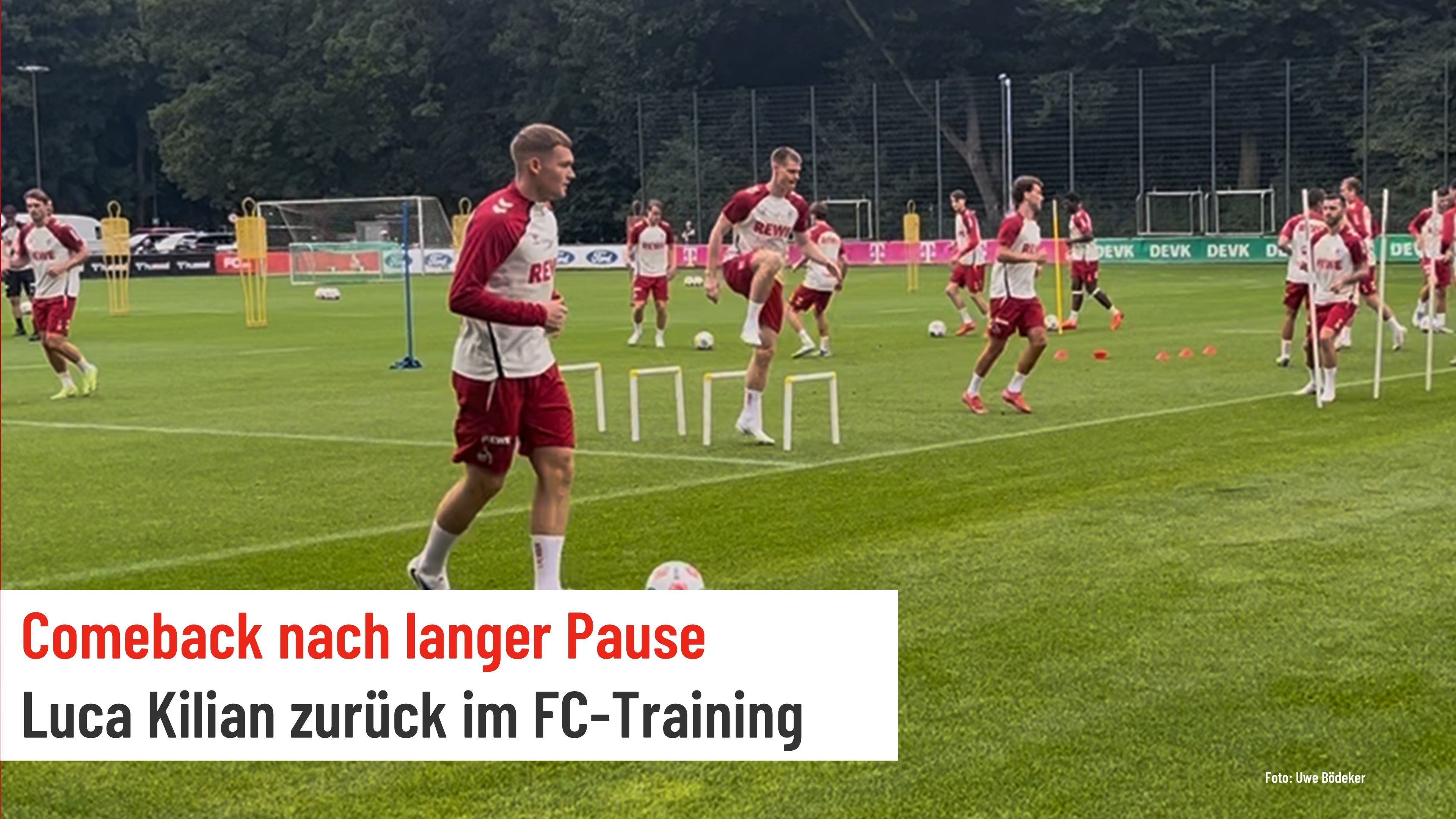 Luca Kilian zurück im FC-Training