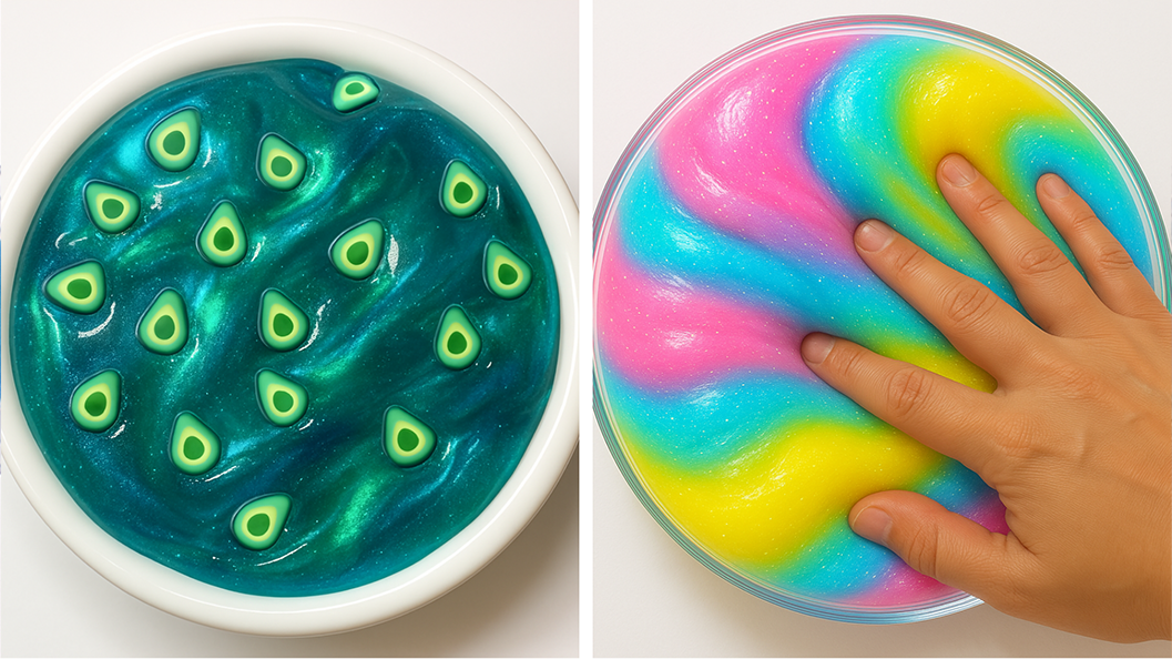 30 minute Of Oddly Satisfying Colourful Slime ASMR - Relaxing When ...