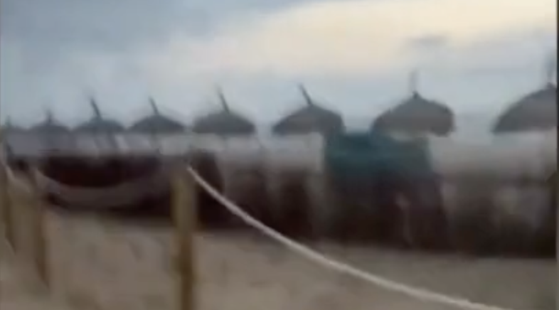 Barcelona Beachfront Hit by Storm with Flood Alerts and Lightning Strikes